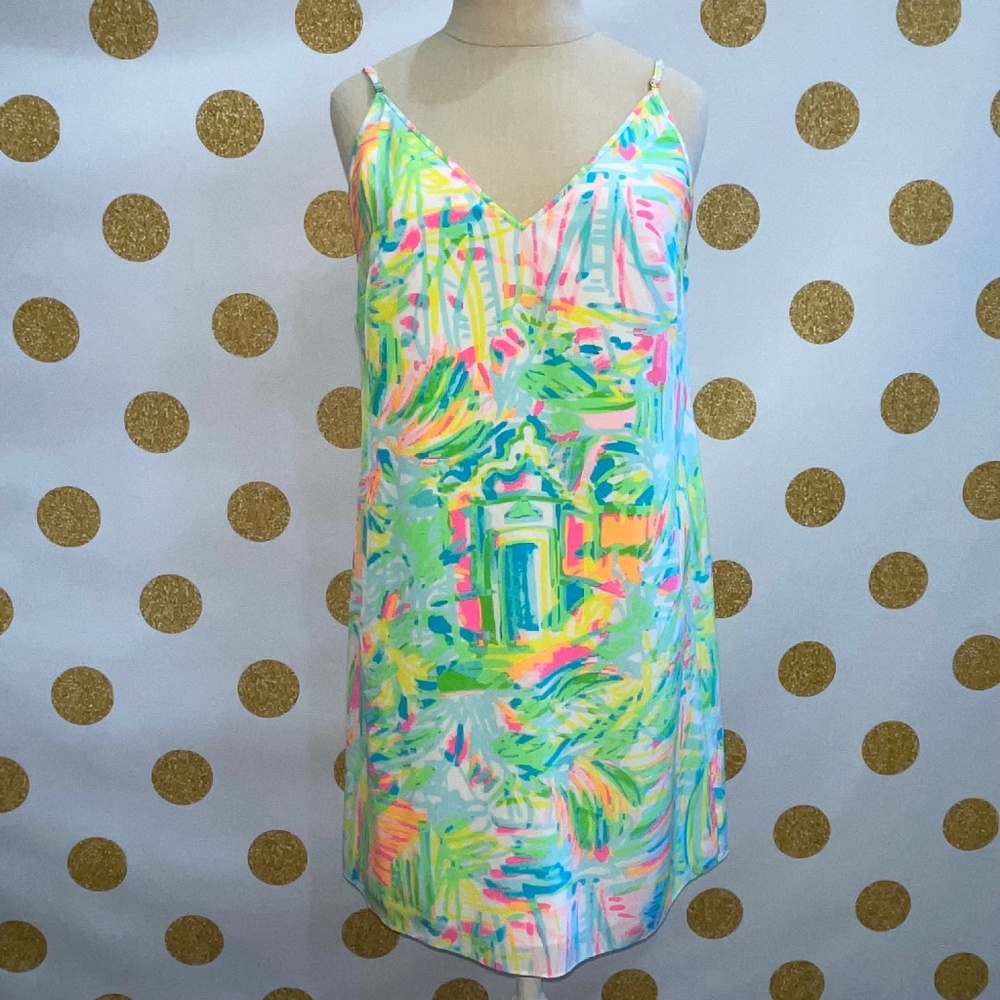 Lilly Pulitzer Lela Silk Dress Multi Sea Salt And Sun… - Gem
